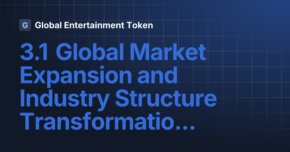 3.1 Global Market Expansion and Industry Structure Transformation | Global Entertainment Token
